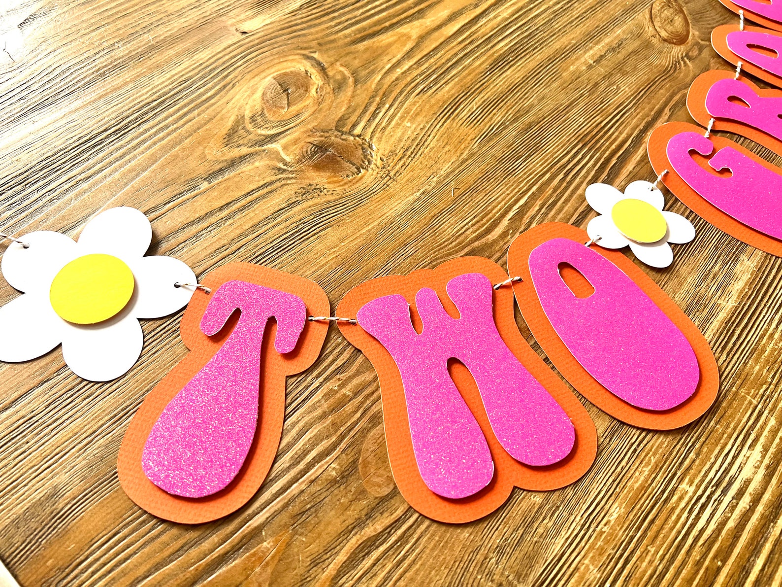 GROOVY Birthday Decor Two Groovy Sign - Etsy