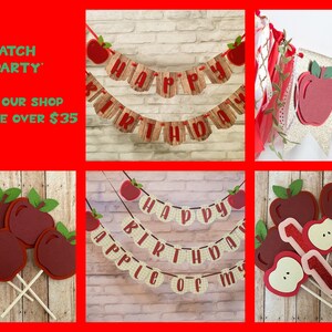 APPLE Photo Banner for 1st Birthday - Milestone Garland - Apple of My ...