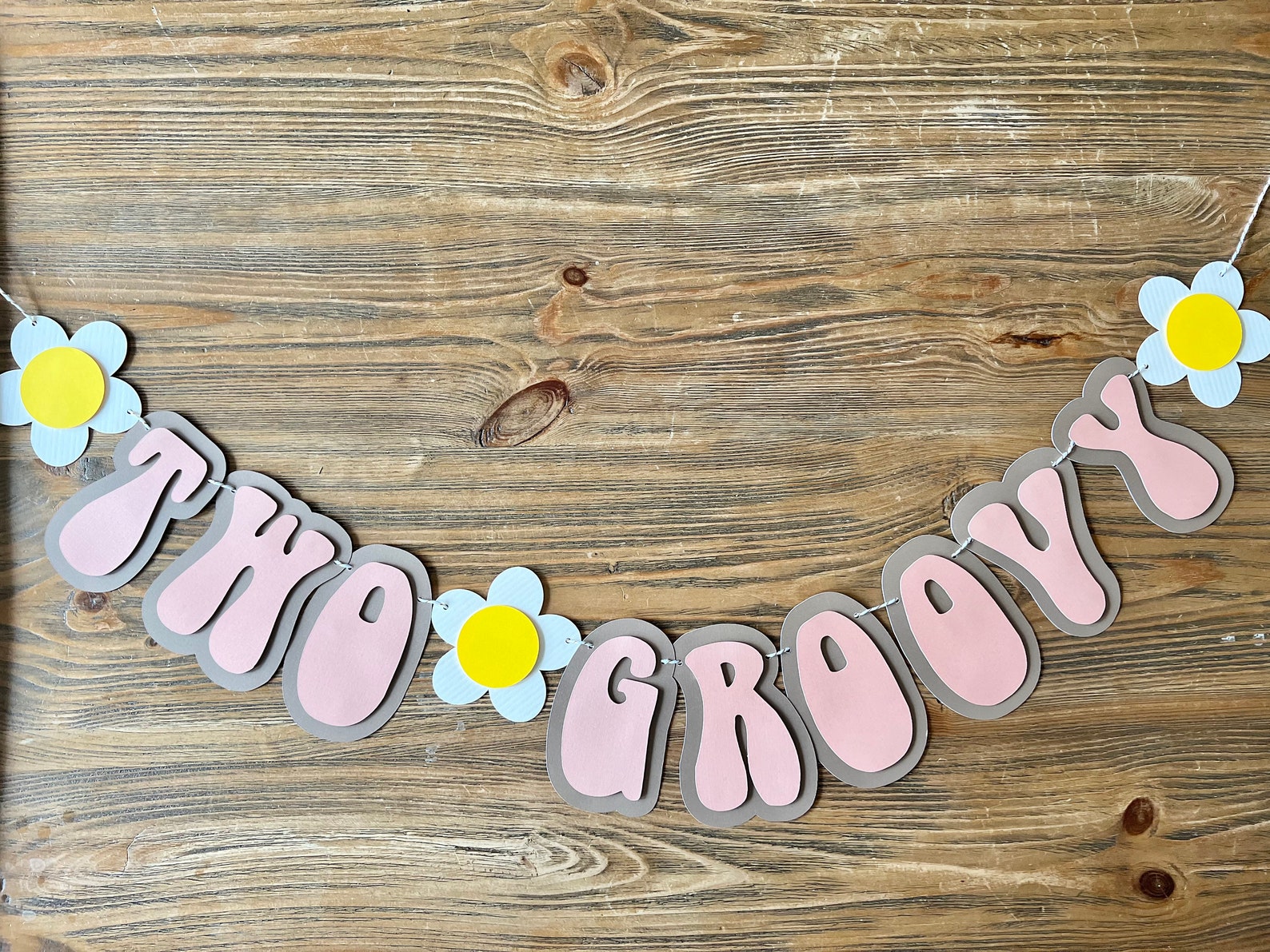 GROOVY Birthday Decor Two Groovy Sign - Etsy