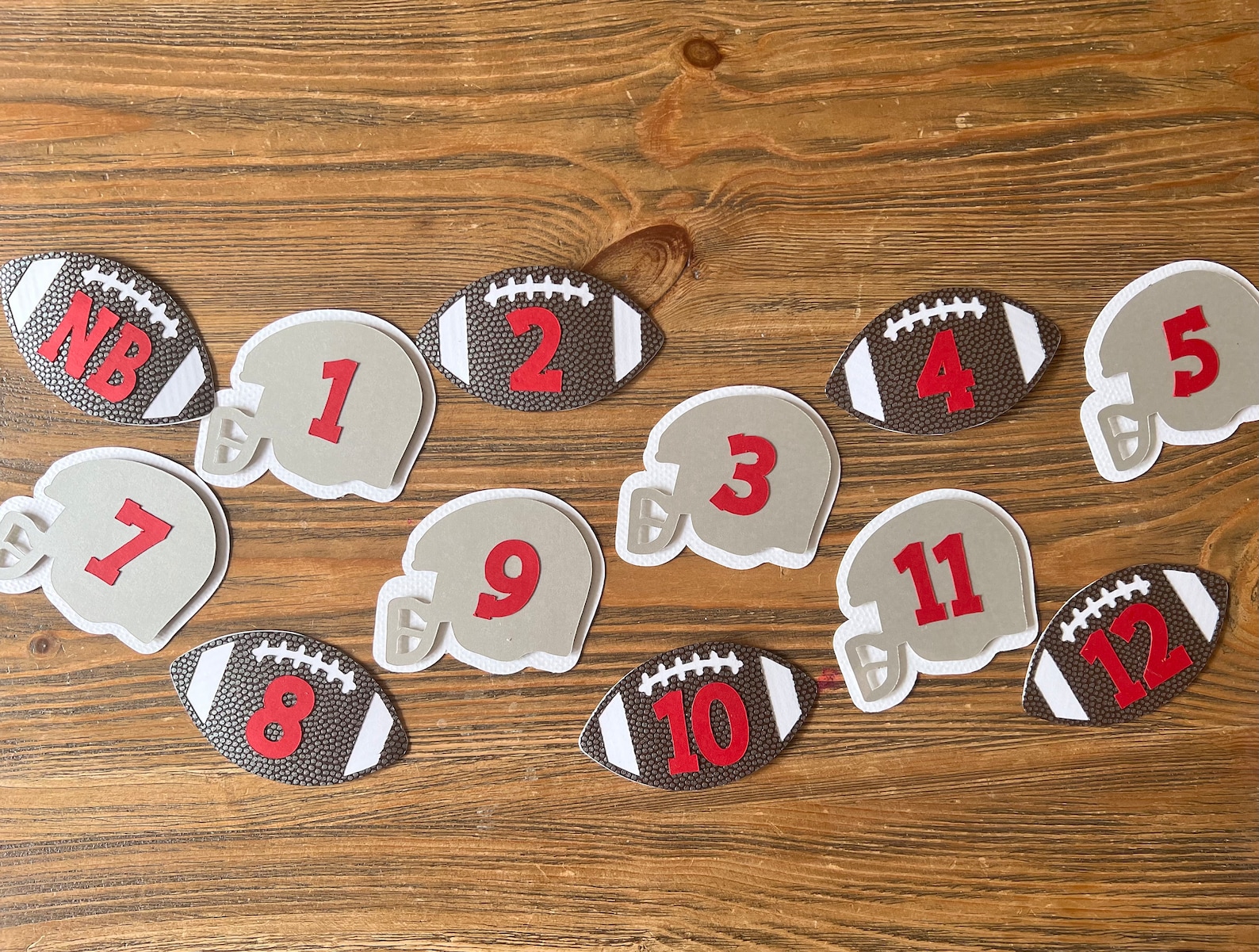 Football Birthday - Football 1st Birthday- Milestone Photo Garland - Etsy