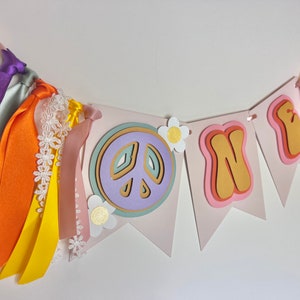GROOVY ONE High Chair Banner | Peace Sign High Chair Banner - Etsy