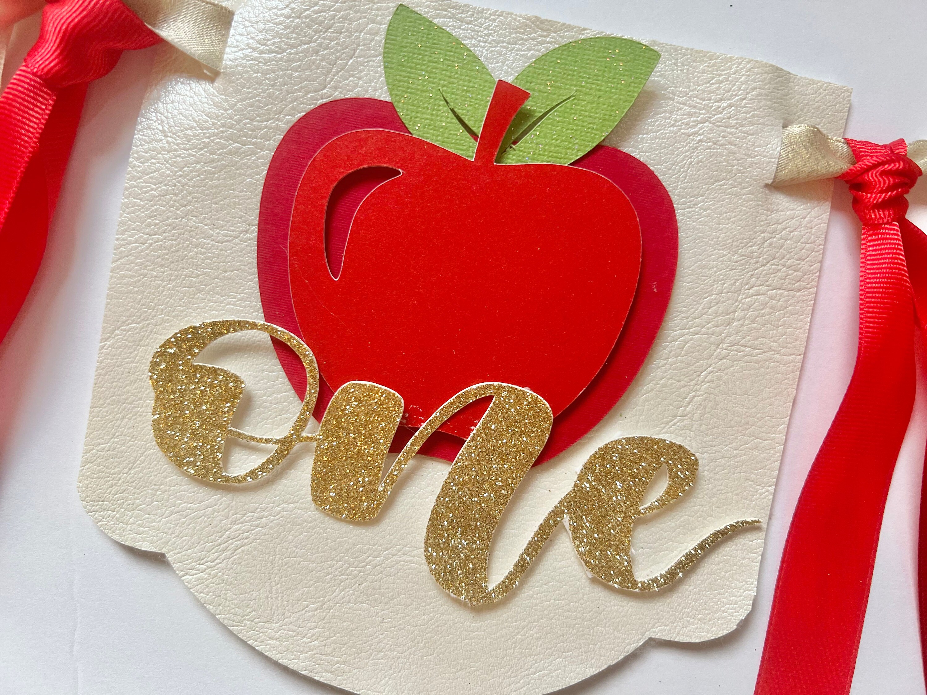 Apple Birthday High Chair Banner -1st Birthday Apple of My Eyes - Etsy