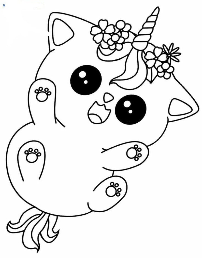 10 Coloring Pages of Cute Cats. Coloring Pages for Kids,cat Coloring ...