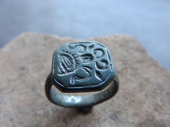 Ancient Medieval Seal Ring With Symbol on the Bezel Crusaders | Etsy