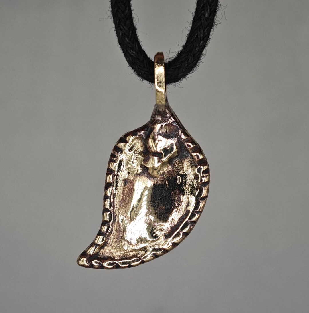 Medieval Leaf-shaped Amulet. Medieval Artifacts. Medieval Pendant ...