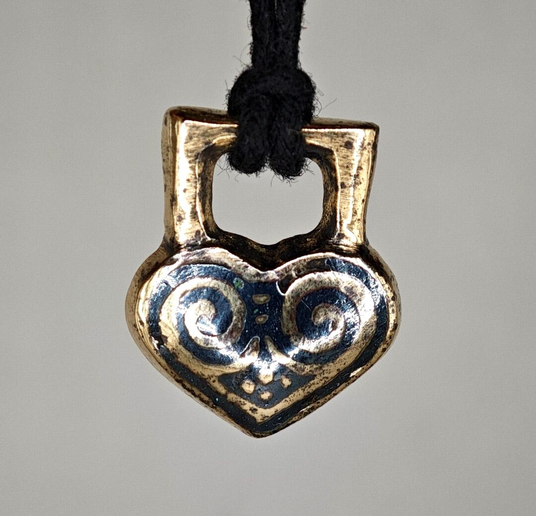 Ancient Viking Heart With Niello. Valentine's Card of the Viking ...