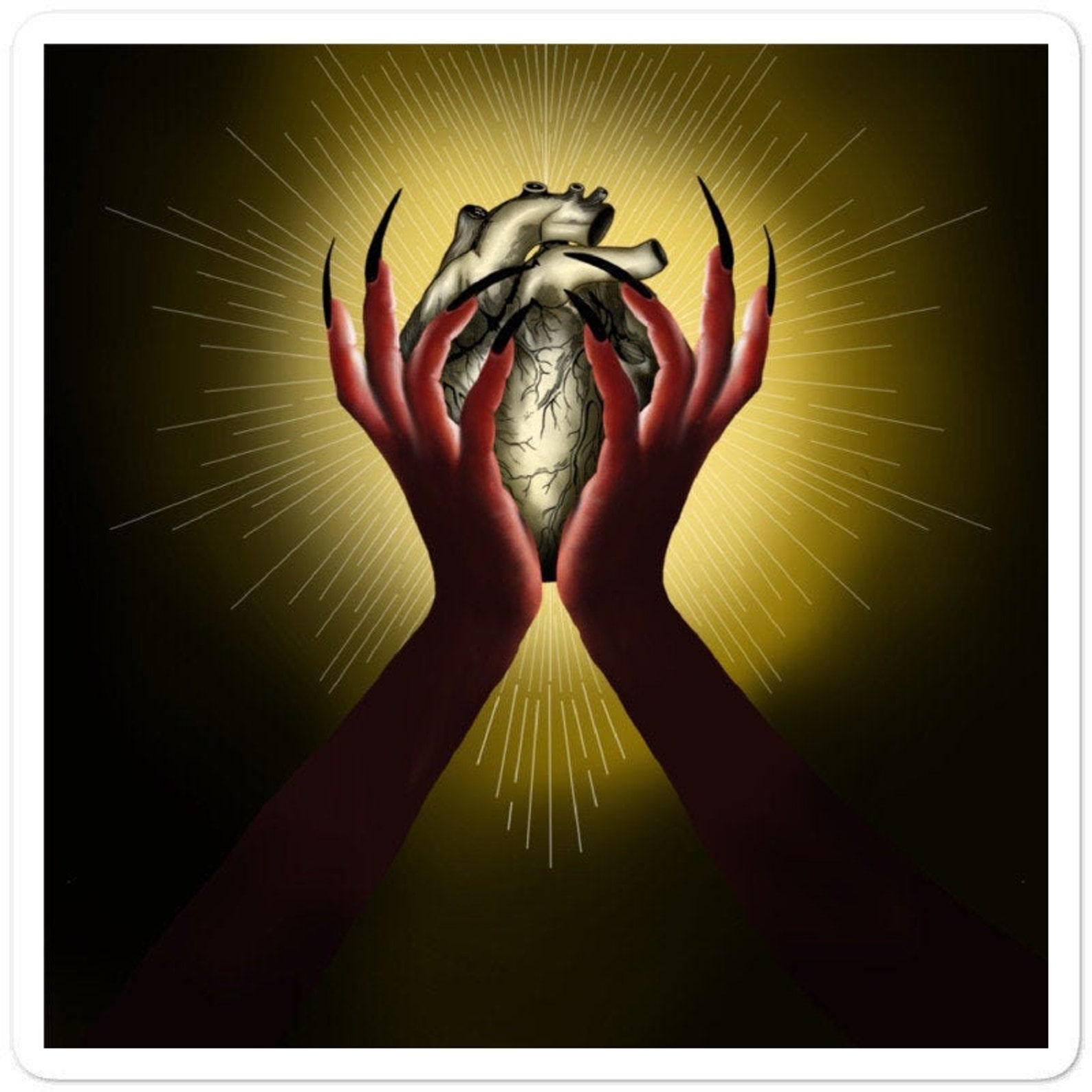 Vinyl Sticker | "illuminated Heart" Sticker | Magical | Mysticism ...