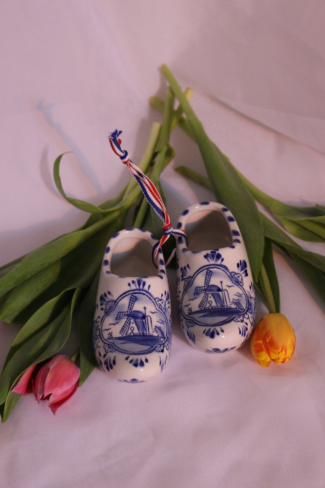 Ceramic Blue Holland Dutch Clogs Shoes - Etsy