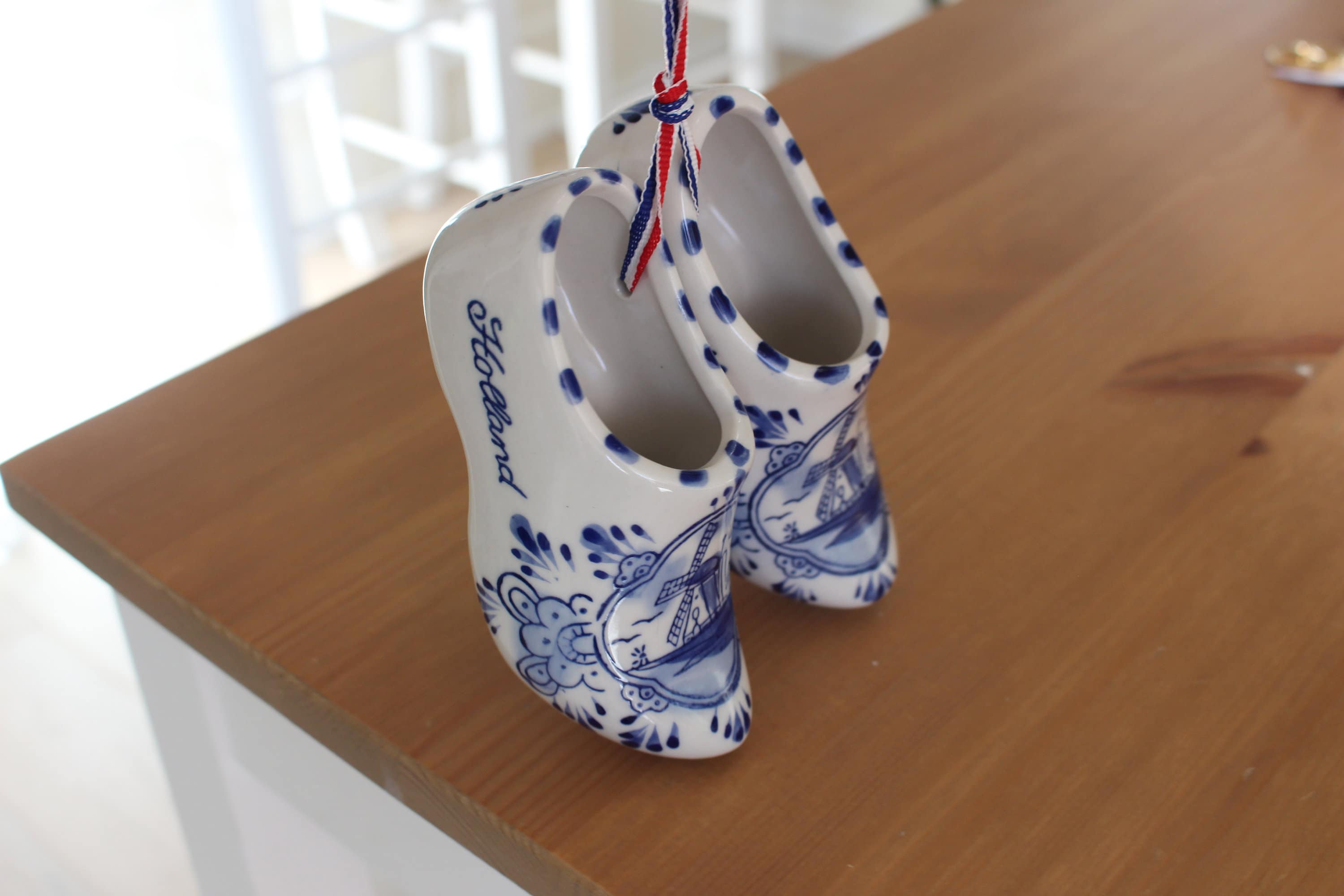 Ceramic Blue Holland Dutch Clogs Shoes - Etsy