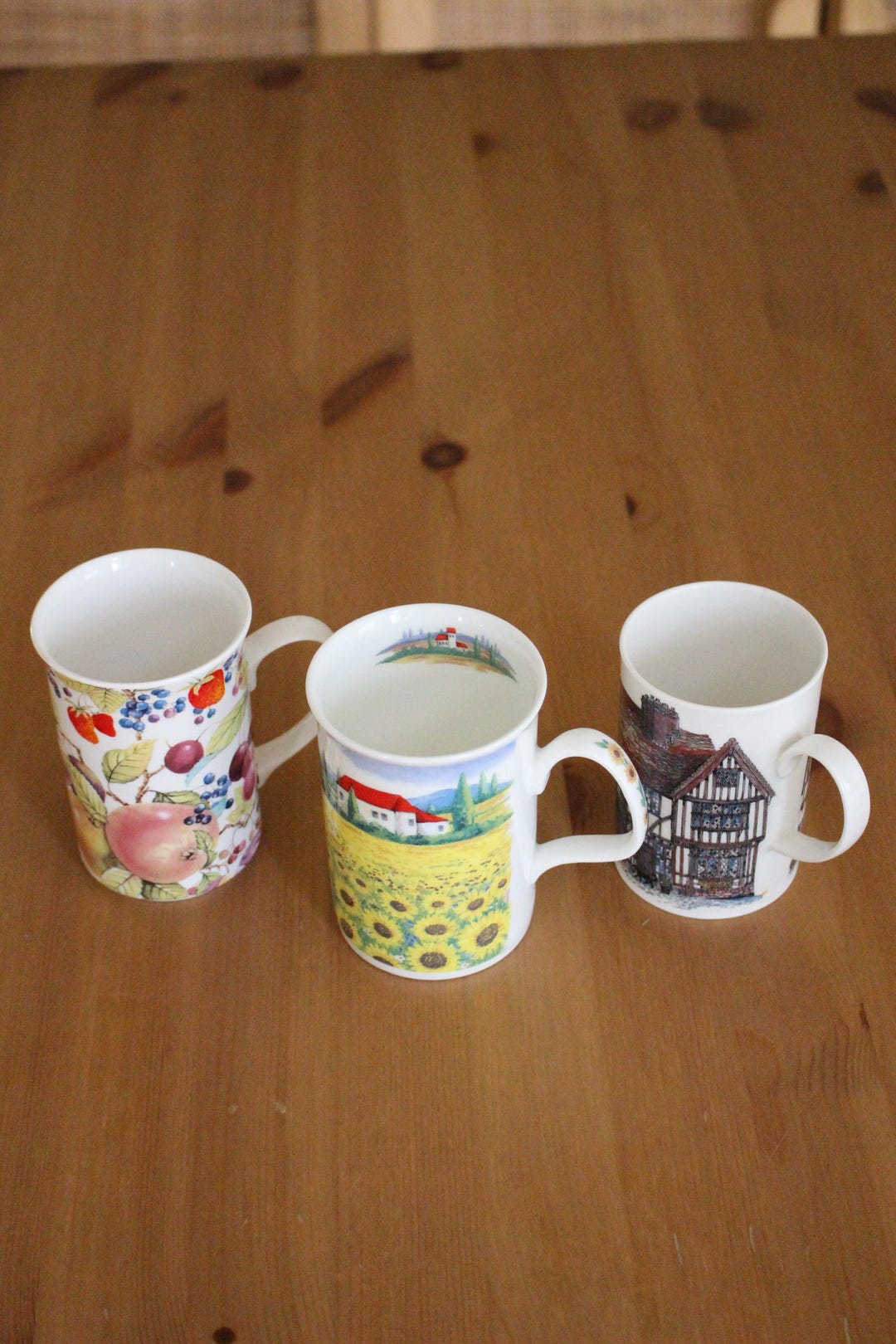 Vintage England + Italy Tea Mugs (set of 3) - Etsy