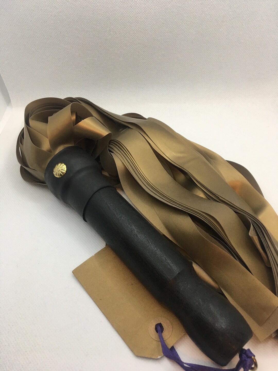Heavy Antique Gold Latex Flogger Various Lengths, Vegan Friendly - Etsy