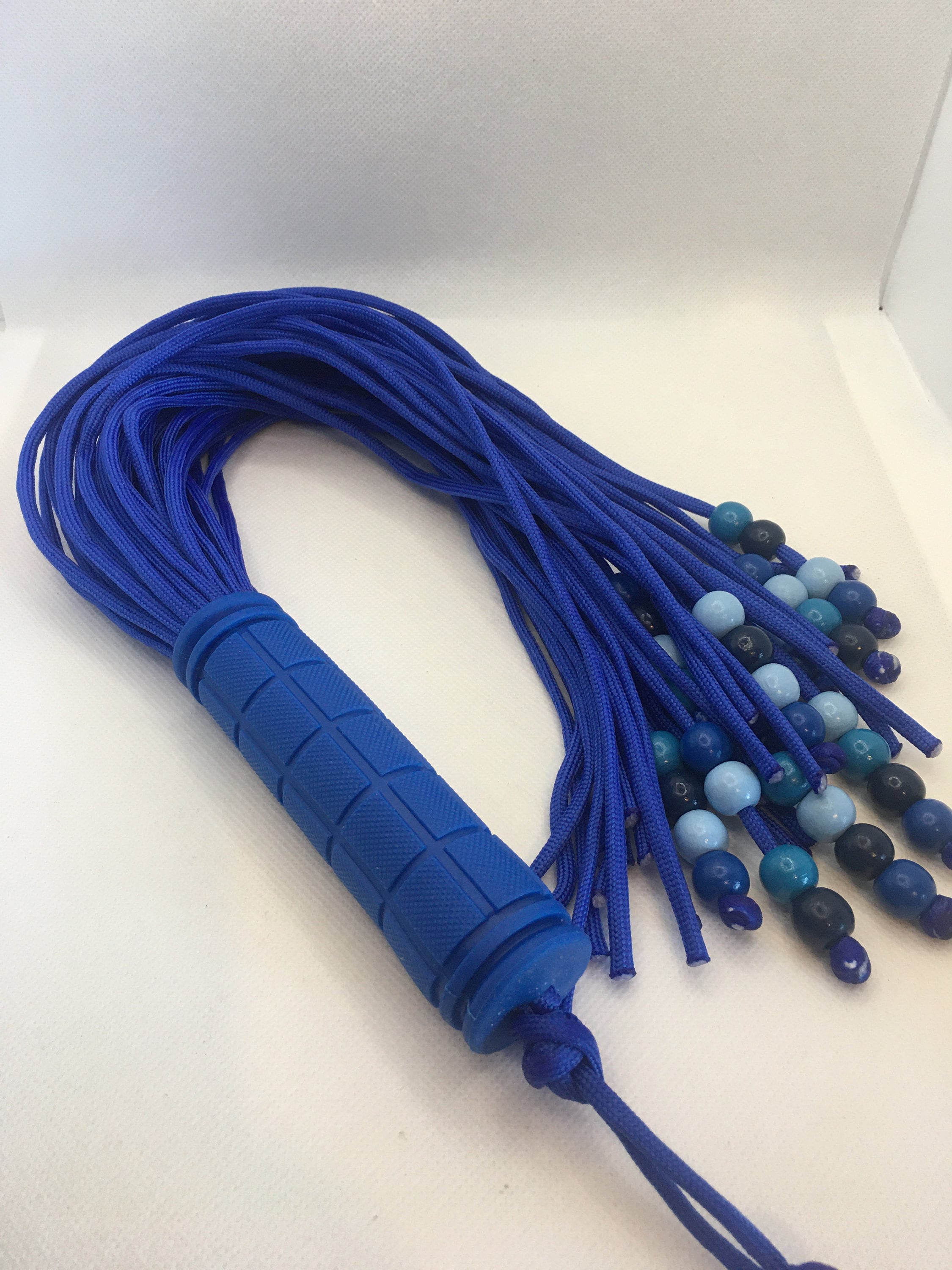Choice of Colours Paracord Flogger with Beads, Vegan Friendly