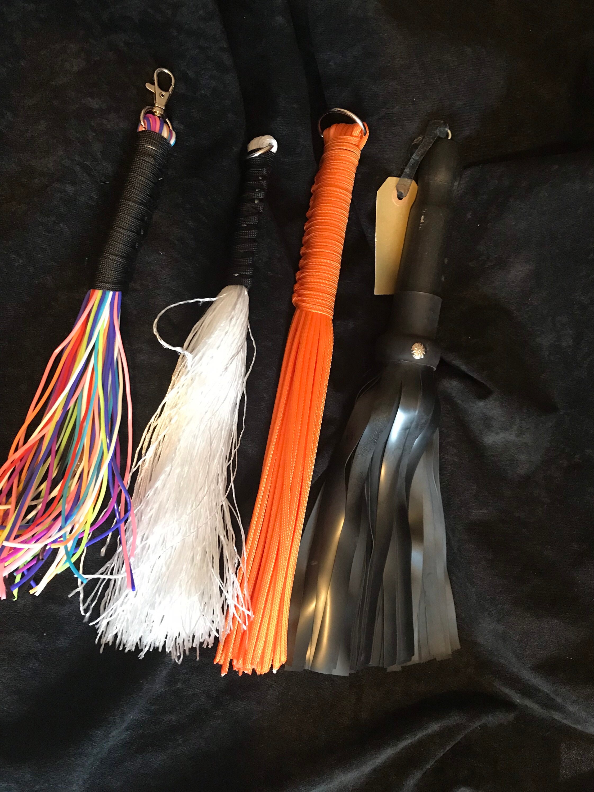 Mini Dungeon Master or Mistress Set of 4 Floggers.