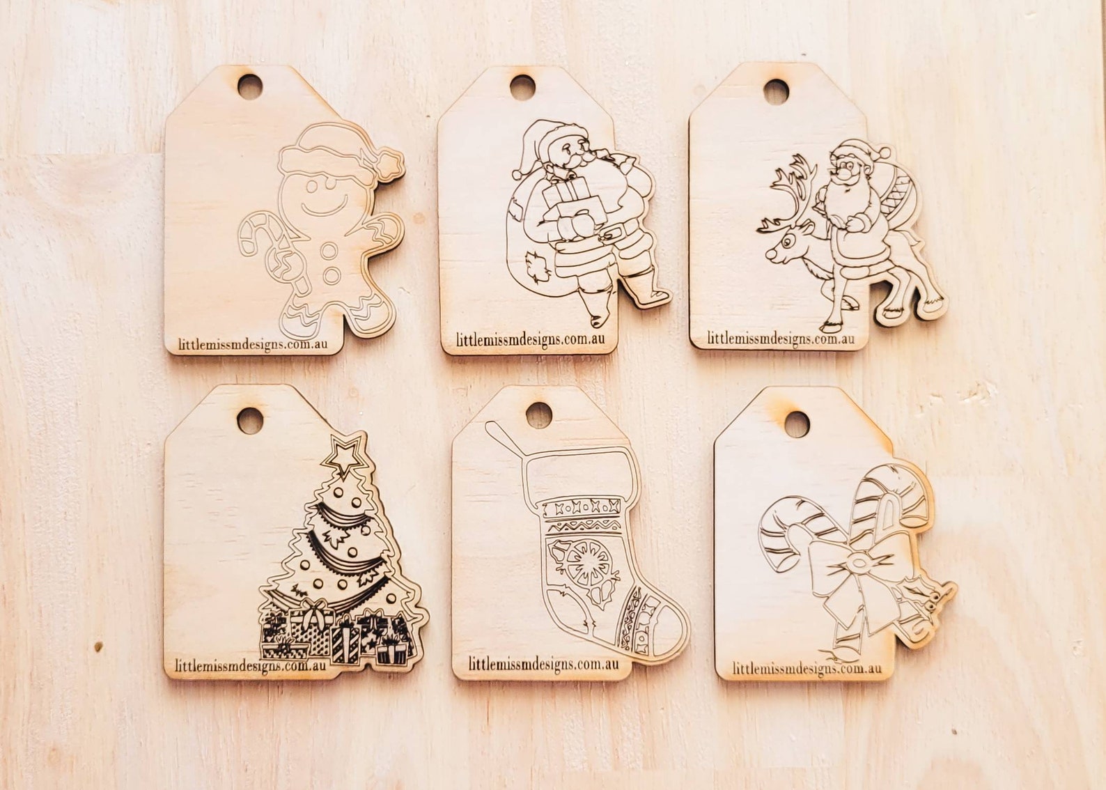 Reusable Gift Tags, Timber / Wood With Blackboard Backing - Chalk ...
