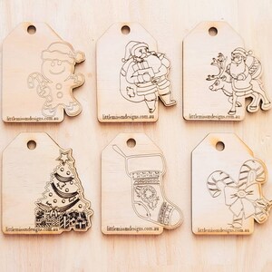 Reusable Gift Tags, Timber / Wood With Blackboard Backing - Chalk ...