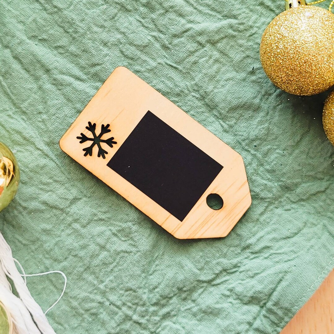 Reusable Gift Tags, Timber / Wood With Blackboard Backing - Chalk ...