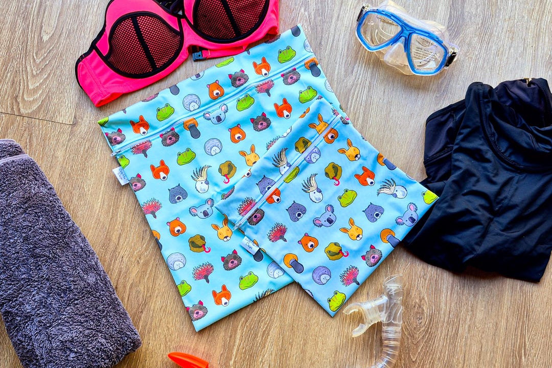 Personalized Waterproof Swim & Wet Bag | Separate Wet Dry Clothes ...