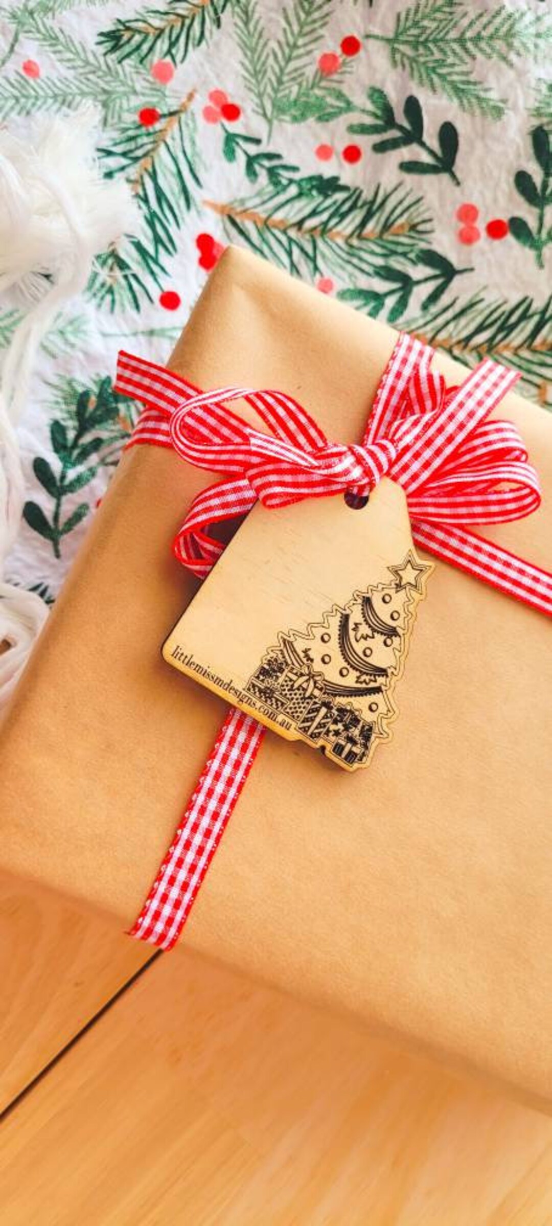 Reusable Gift Tags, Timber / Wood With Blackboard Backing - Chalk ...