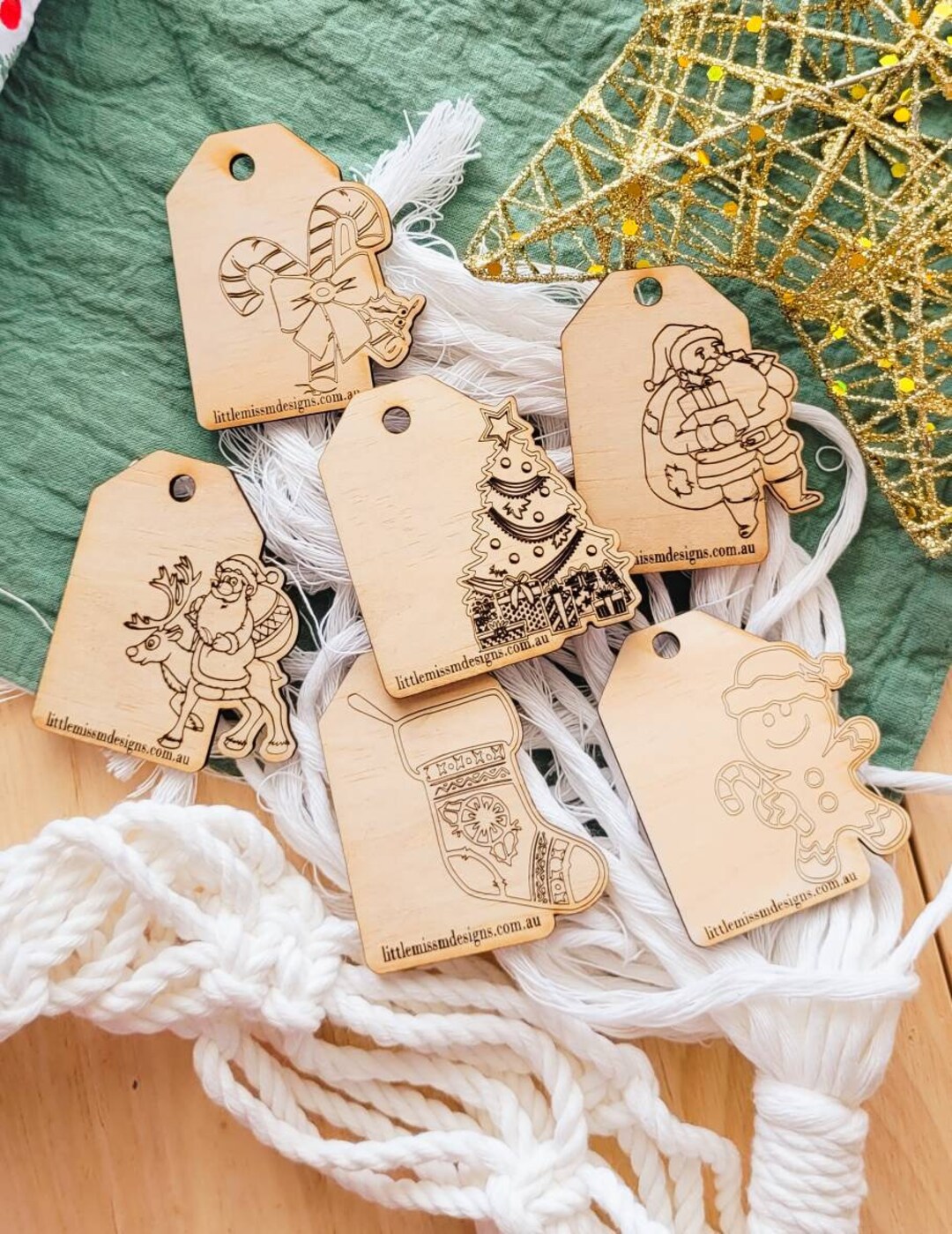 Reusable Gift Tags, Timber / Wood With Blackboard Backing - Chalk ...