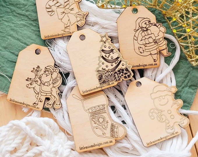 Reusable Gift Tags, Timber / Wood With Blackboard Backing - Chalk ...