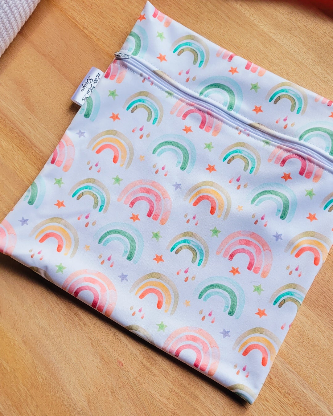 Personalized Boho Rainbow Waterproof Swim & Wet Bag | Separate Wet and ...