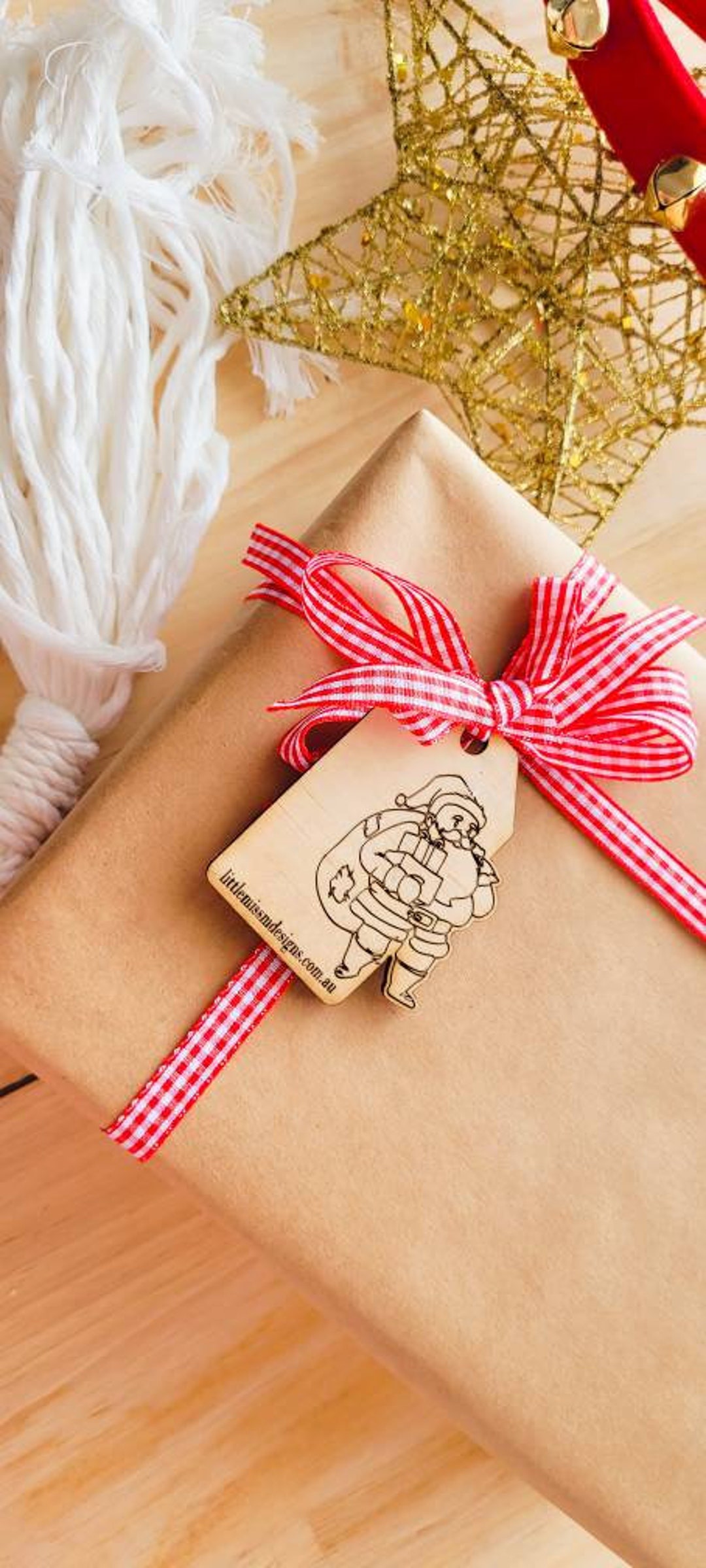 Reusable Gift Tags, Timber / Wood With Blackboard Backing - Chalk ...