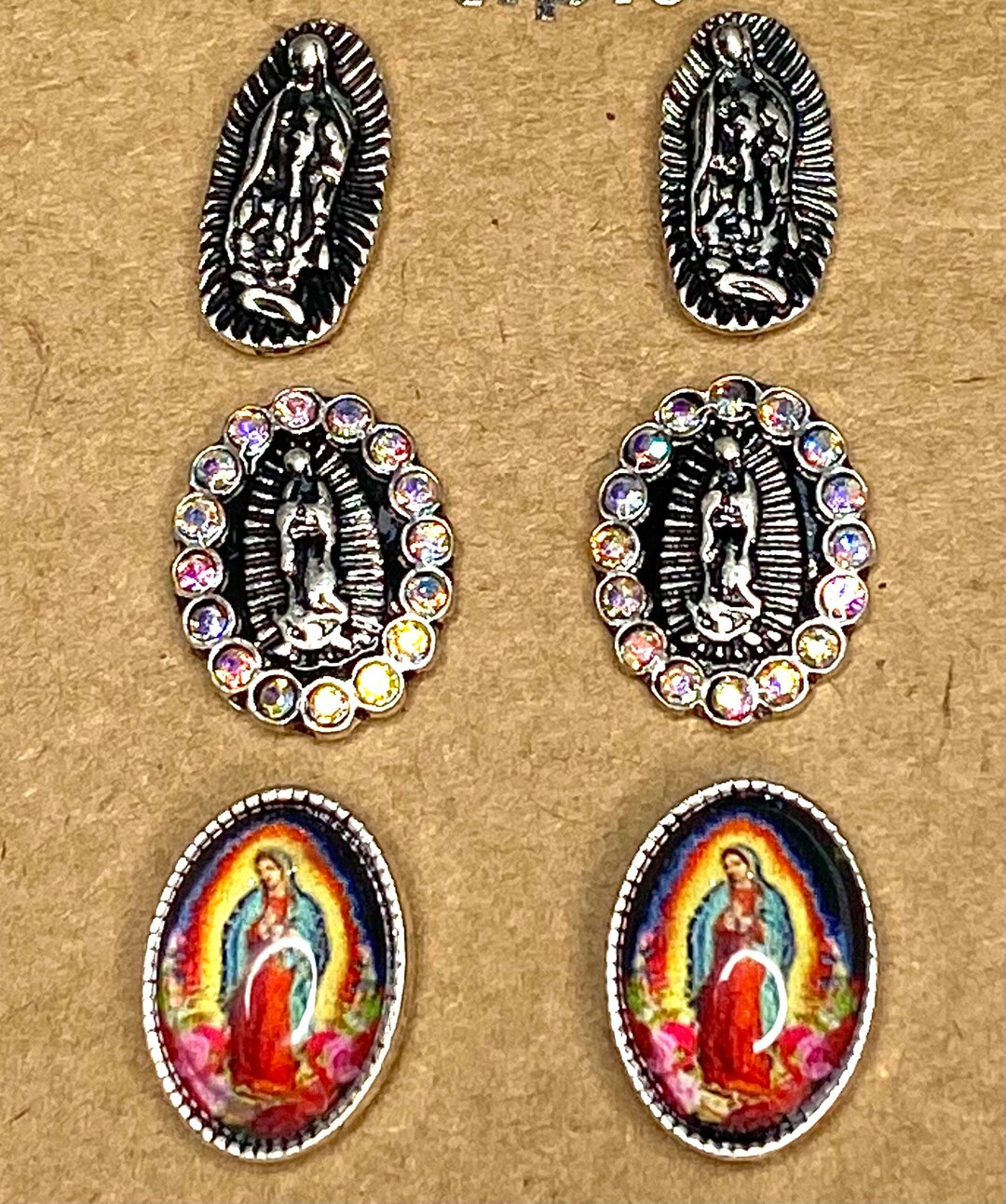 Virgen De Guadalupe Earrings, Our Lady of Guadalupe Earrings, Virgin ...