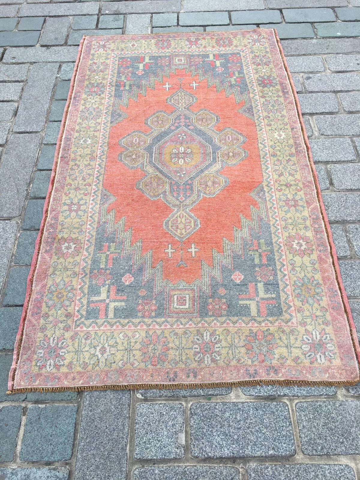 Pastel carpet boho rug area rug turkish rug oushak rug | Etsy