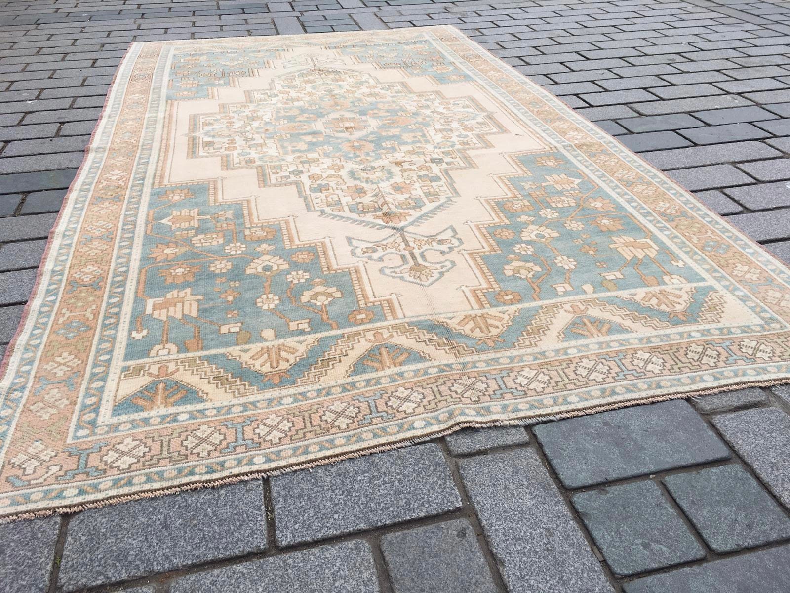 Large Turkish Rug Vintage Rug 5.9x10.5 Ft Home Rug Floor | Etsy