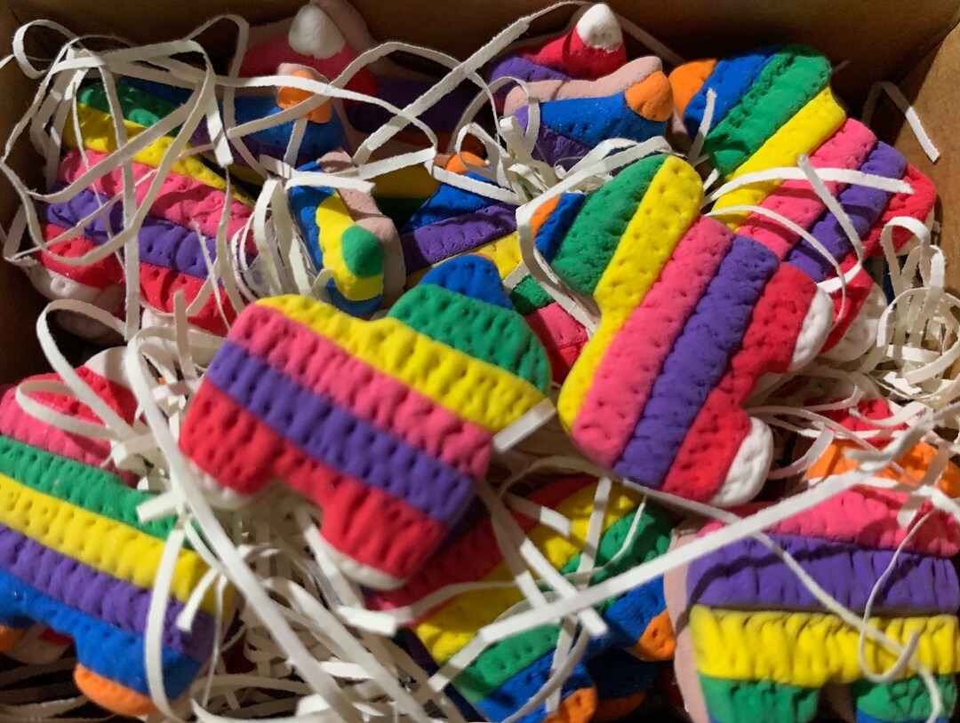 Miniature Piñata Clay Bow Charms - Etsy