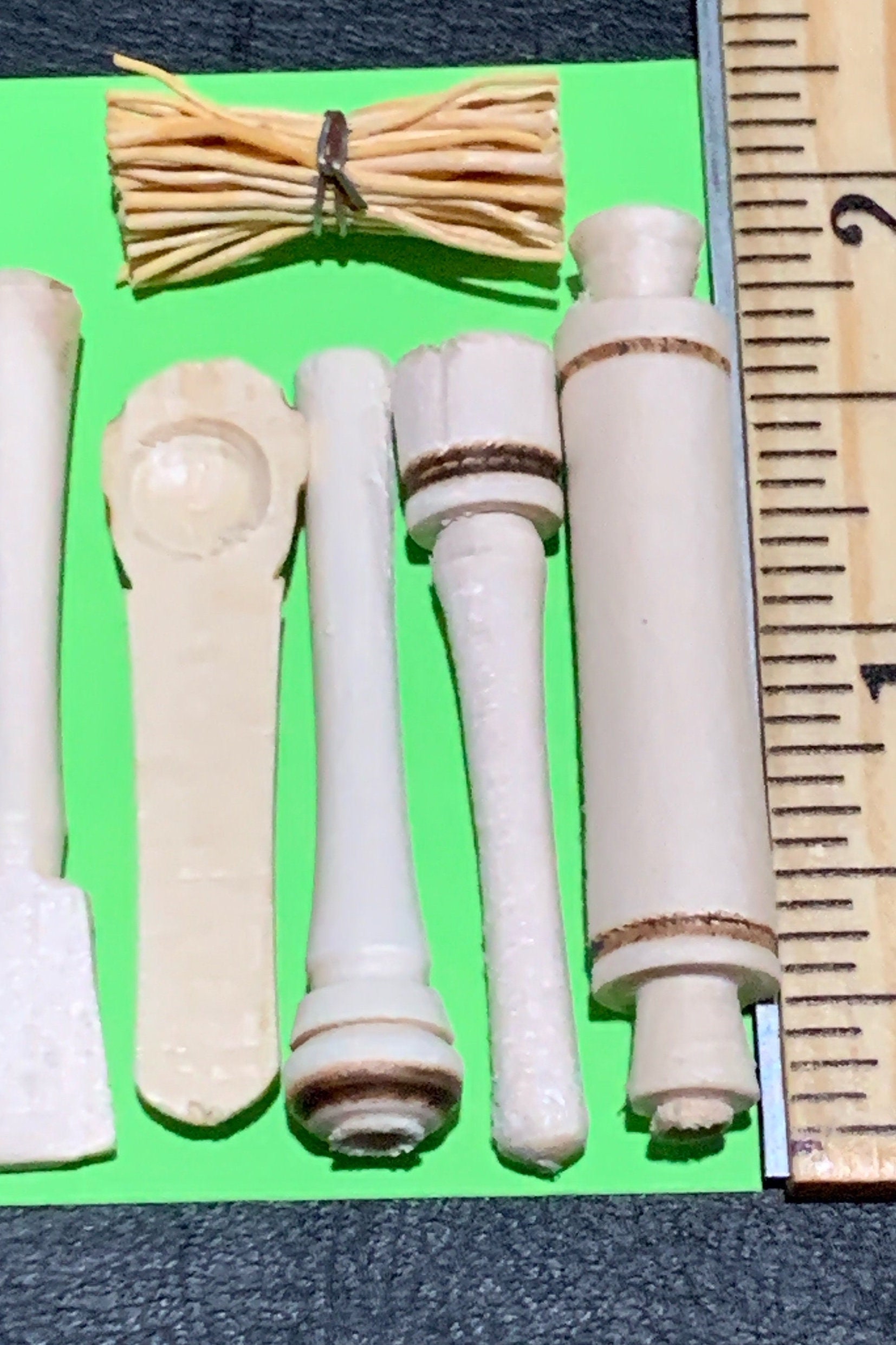 Set 5 THIN Mini Mexican Miniatures Utensils Spoon Molanillo Spatula ...