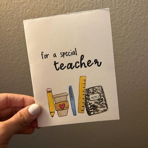Teacher Appreciation Card - Etsy