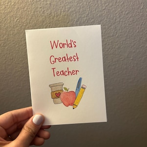 Teacher Appreciation Card - Etsy