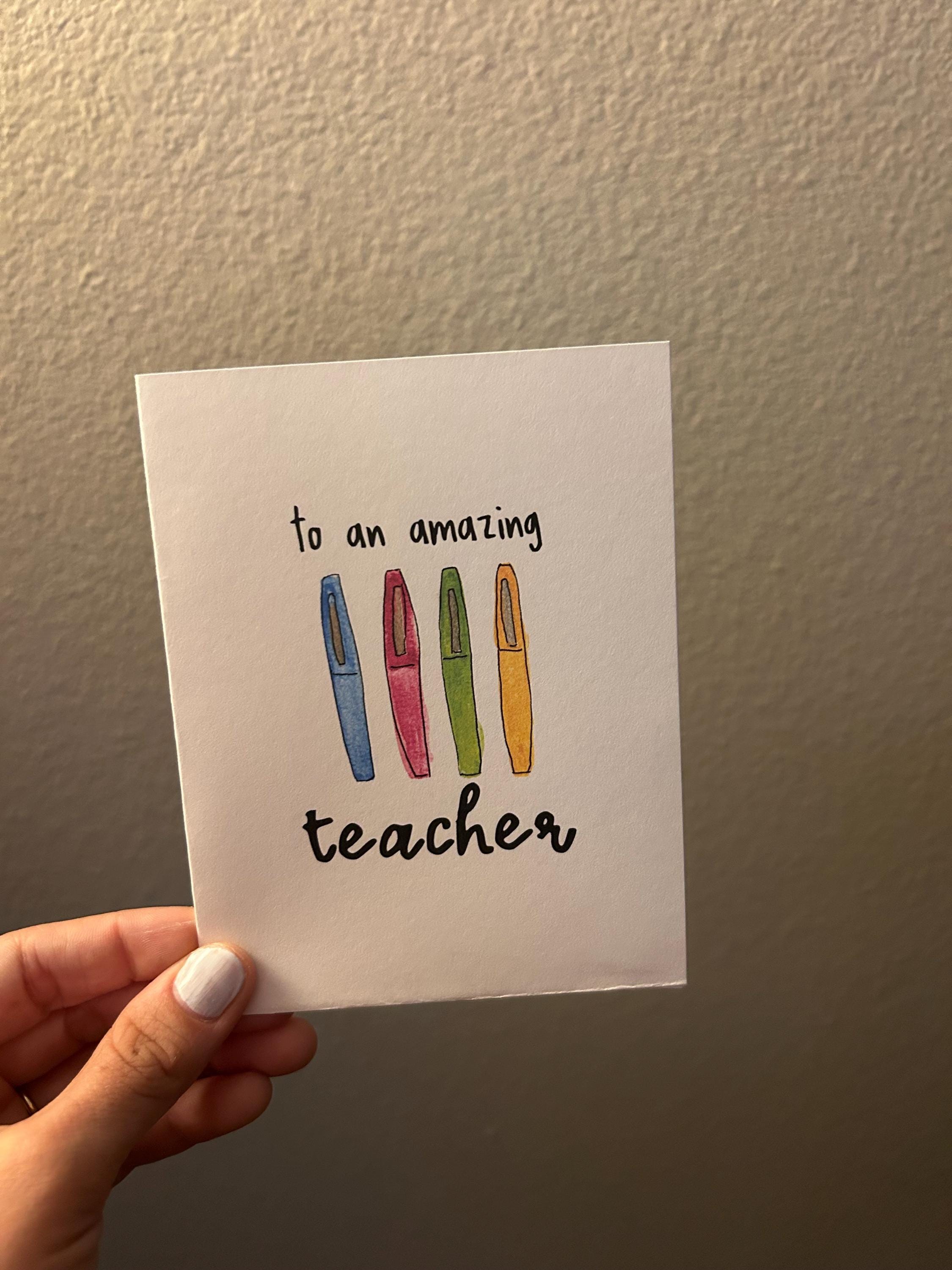 Teacher Appreciation Card - Etsy
