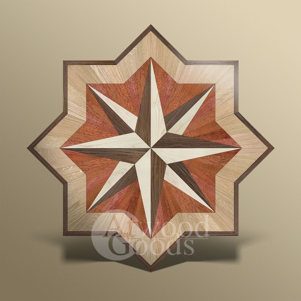 Wood Floor Compass Inlay star Parquet Floor Inlay for Hardwood Flooring ...