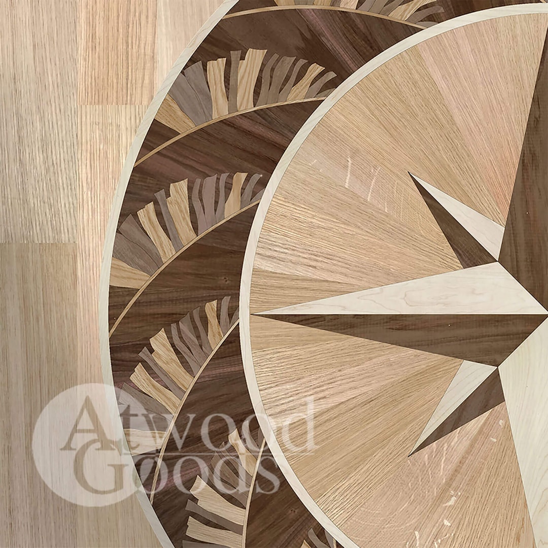 Palmera Wood Floor Compass Rose Inlay Wood Floor Inlay Compass ...
