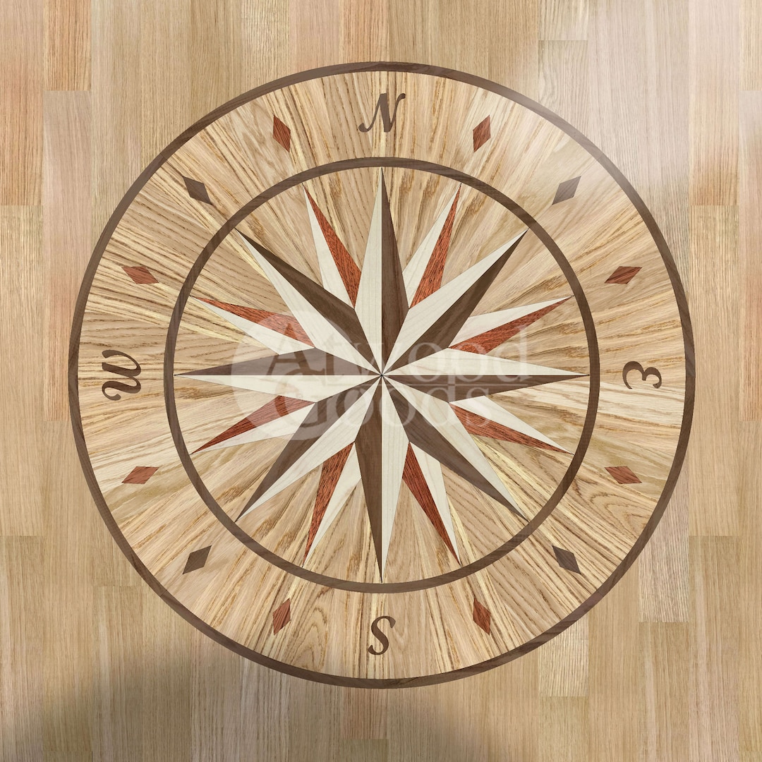 Wood Floor Inlay west Side Nswe Wood Floor - Etsy