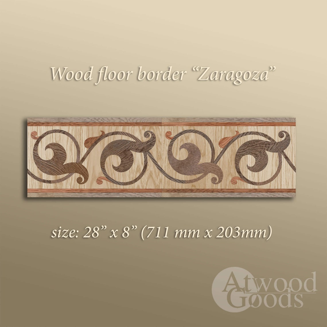 Wood Floor Border zaragoza Wooden Floor Border Decorative Border Inlay ...