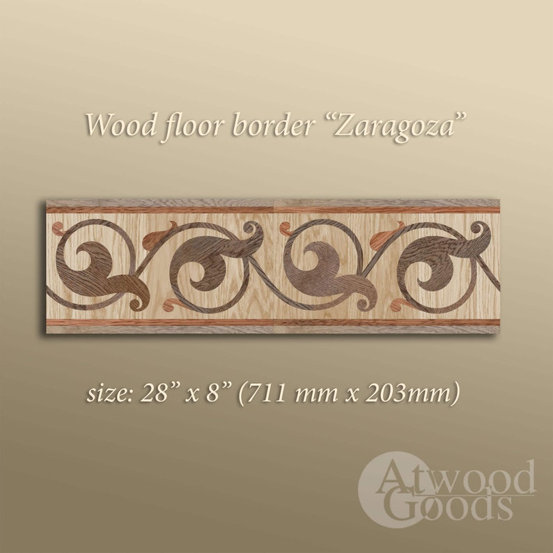 Wood Floor Border zaragoza Wooden Floor Border Decorative Border Inlay ...