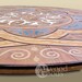 Wood Floor Inlay murcia Wood Floor Medallion Wall Decor Wood Table Top ...