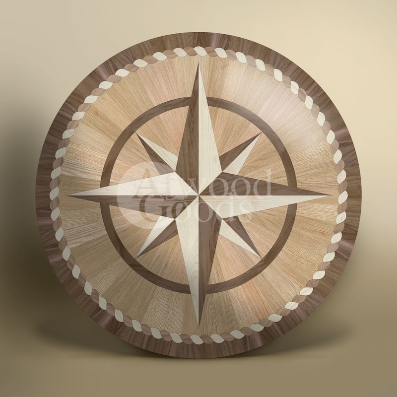 Compass Rose Inlay - Etsy