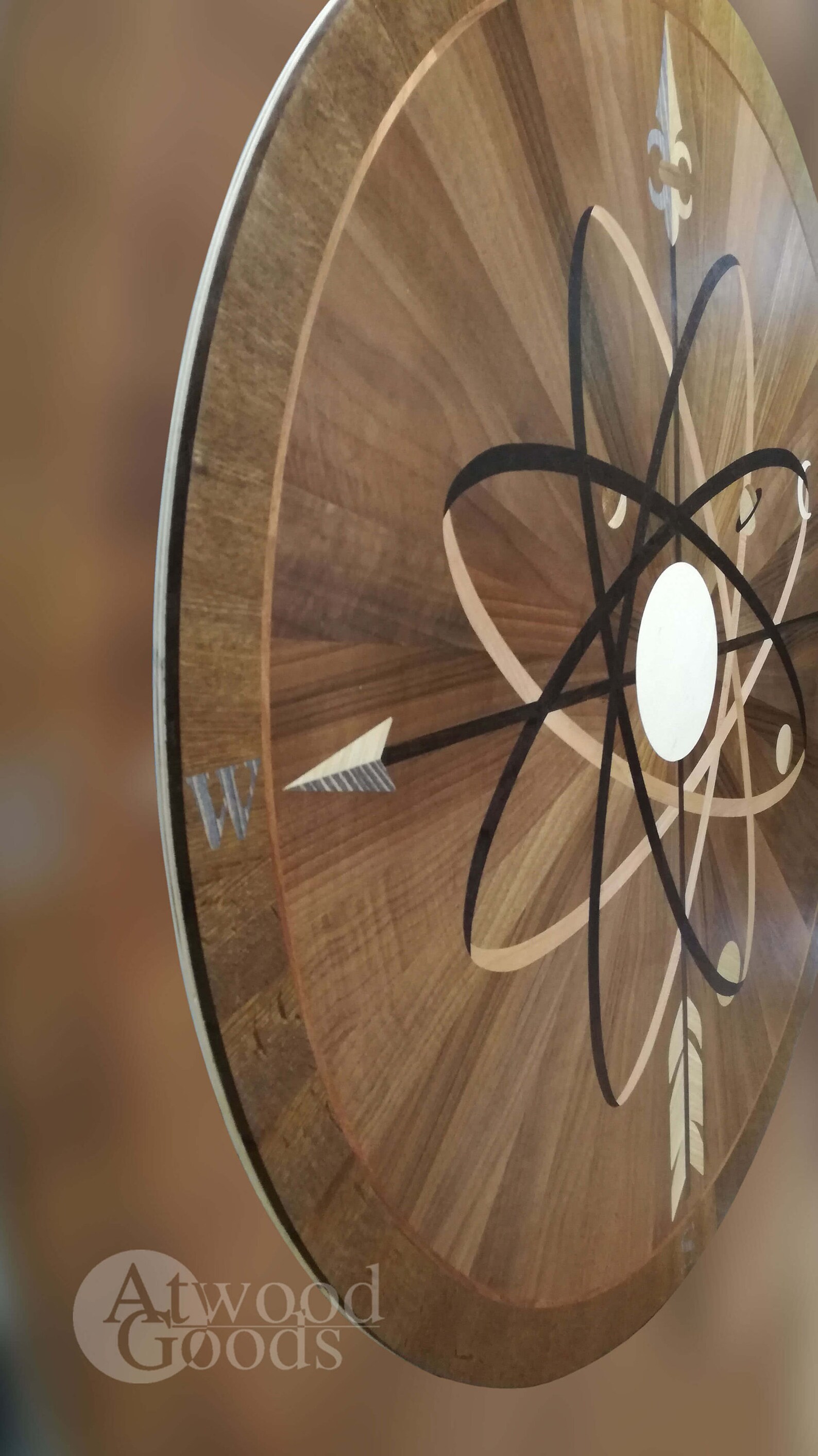 Wood Floor Medallion solar Family Compass Rose - Etsy