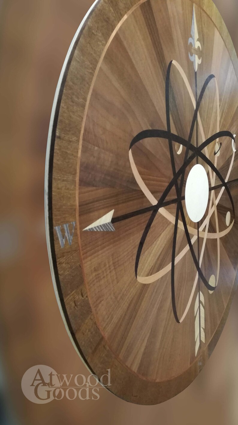 Wood Floor Medallion solar Family Compass Rose - Etsy
