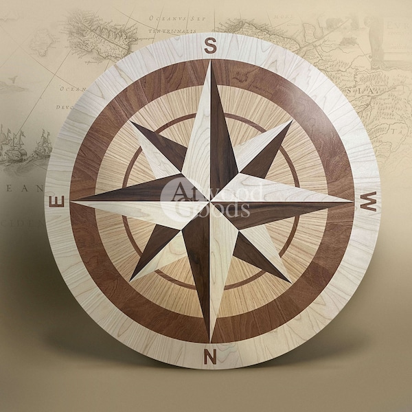 Wooden Compass - Etsy