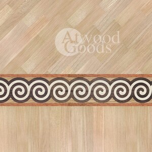 Wood Floor Border "hellenic Way" Wooden Floor Inlay Floor Decorative ...