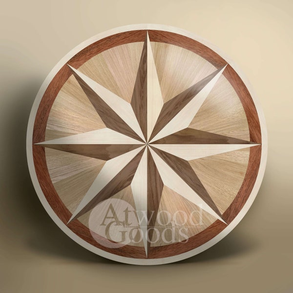 Compass Rose Inlay - Etsy