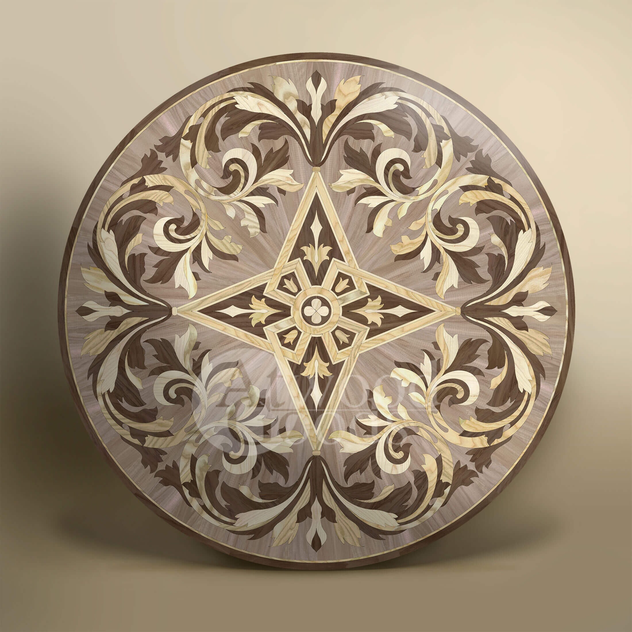 Wood Foor Medallion fortune Wooden Floor Inlay - Etsy