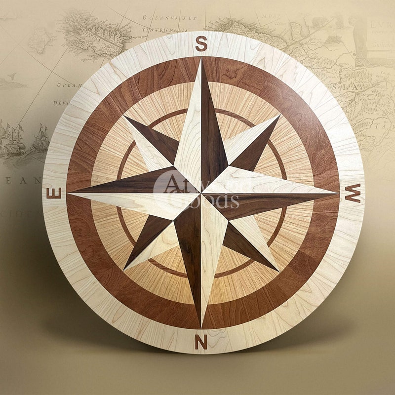 Compass Rose Inlay - Etsy