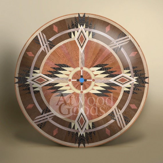 Wood Inlay Native American Designs