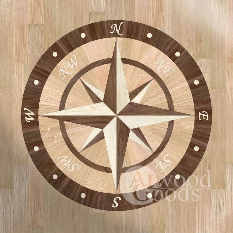 Compass Rose Inlay - Etsy